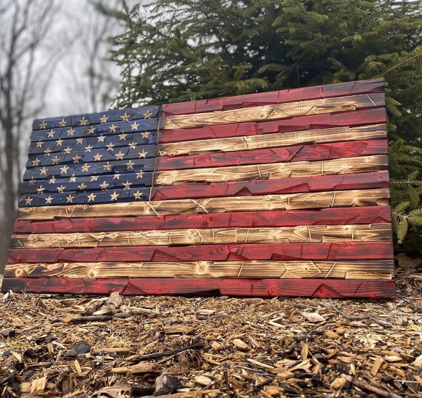 Rustic Wooden Flag - Etsy