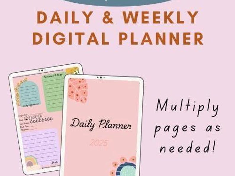2025 Digital Planner | Simple Daily & Weekly iPad Planner (digital ...