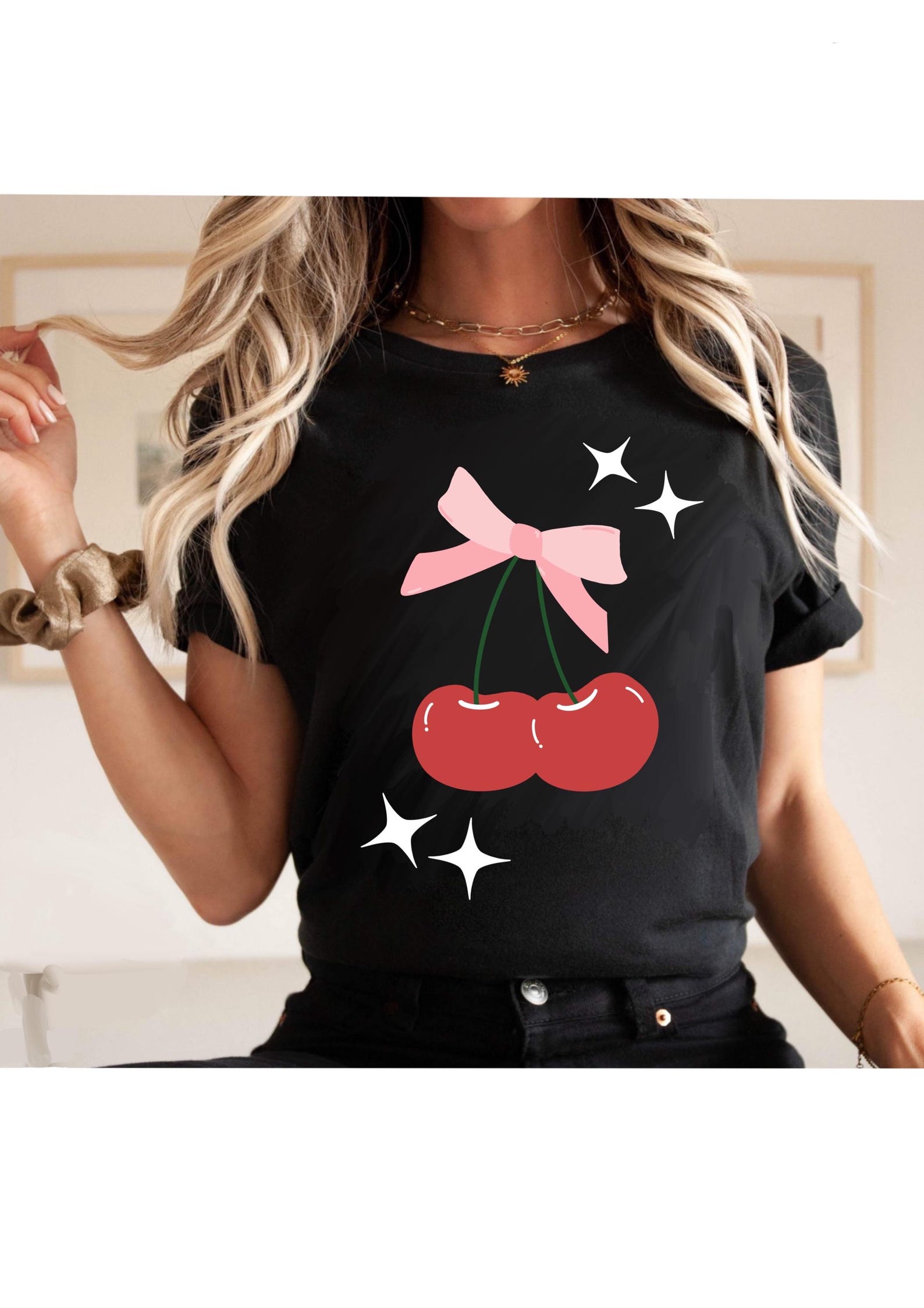 Cherry With Bow PNG | Cherry Bows PNG | Coquette Ribbon PNG | Trendy ...