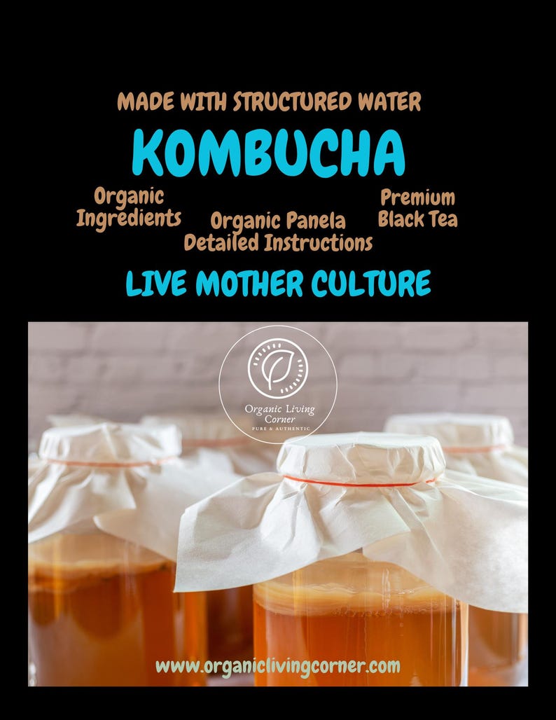 Kombucha Starter Kit: Organic Panela, Black Tea, Detailed Instructions ...