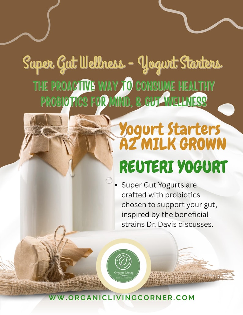 Super Gut L. Reuteri Yogurt Starter Kit – Specialty Heirloom Culture ...