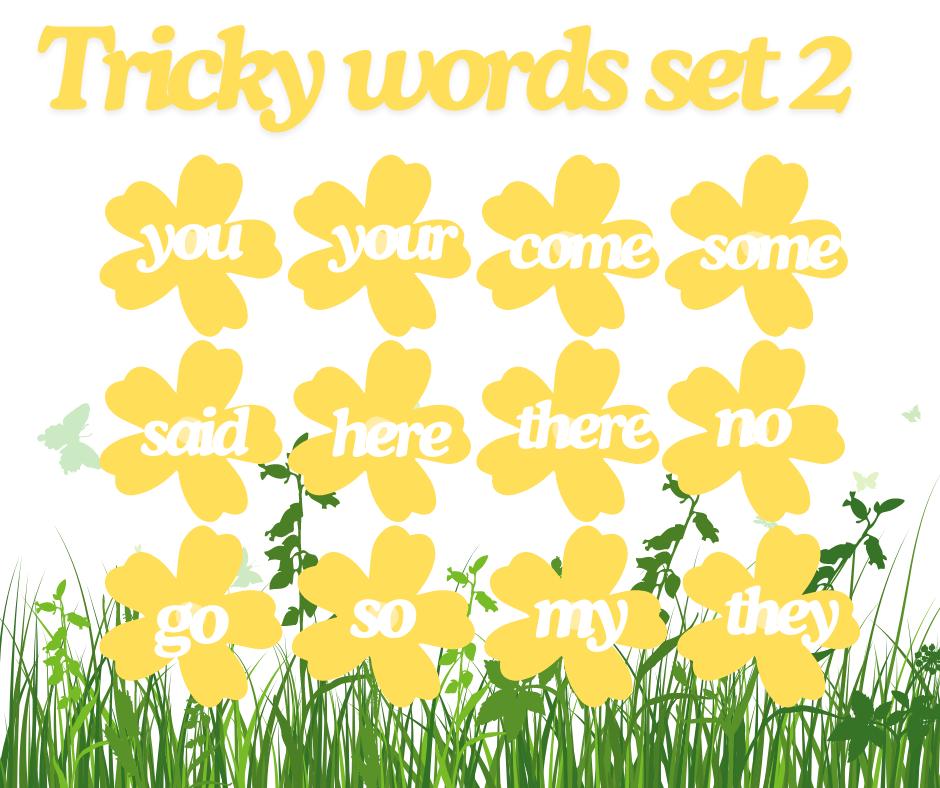 Jolly Phonics Tricky Word Mat/ List/ Poster. Set 1-6 Tricky Words for ...