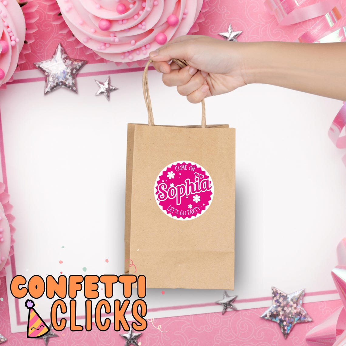 Pink Glam Stickers, Malibu Theme Party, Pink Cowgirl, Retro Party Theme ...