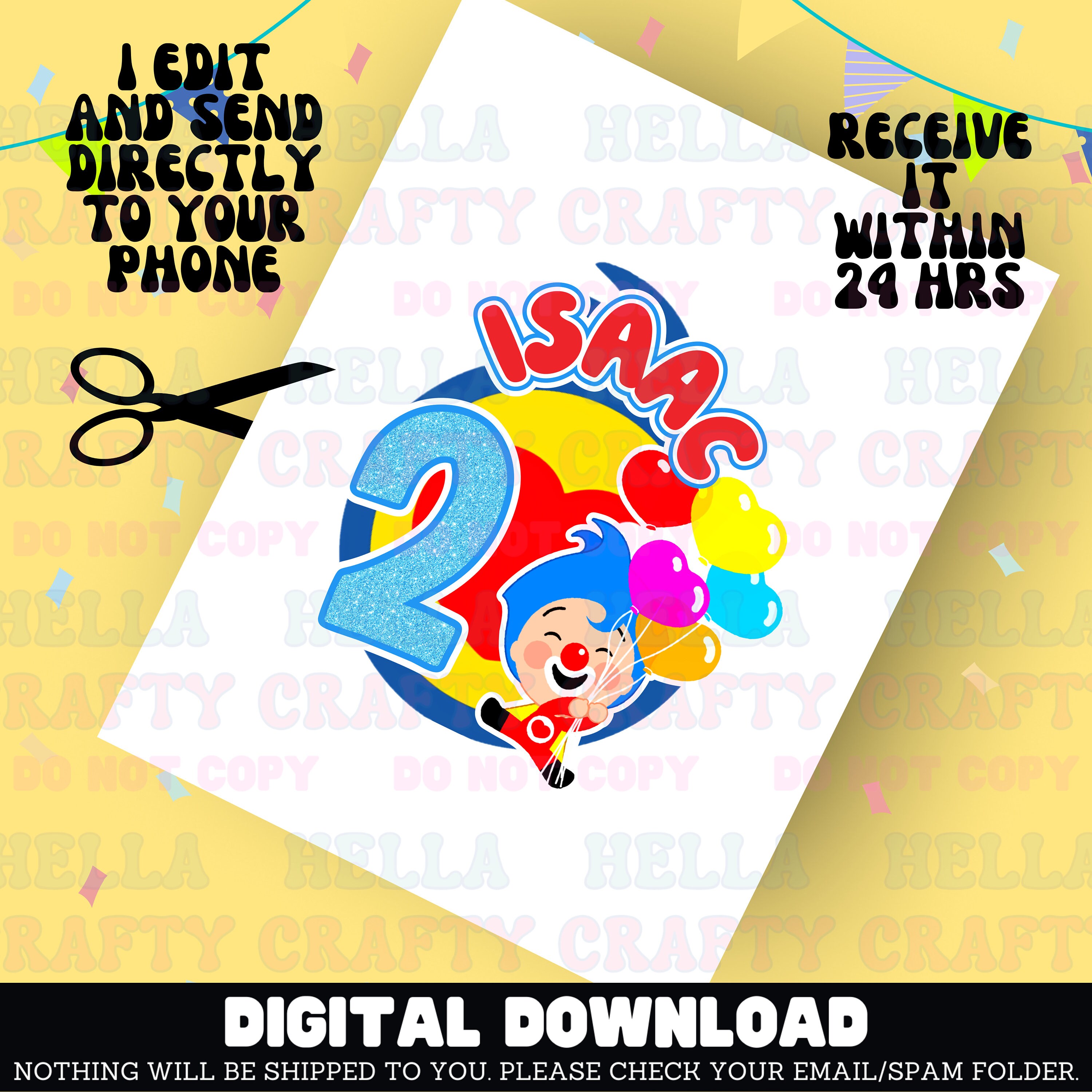 Payaso Plim Plim Cake Topper Plim Plim Birthday Cumpleaños - Etsy Denmark