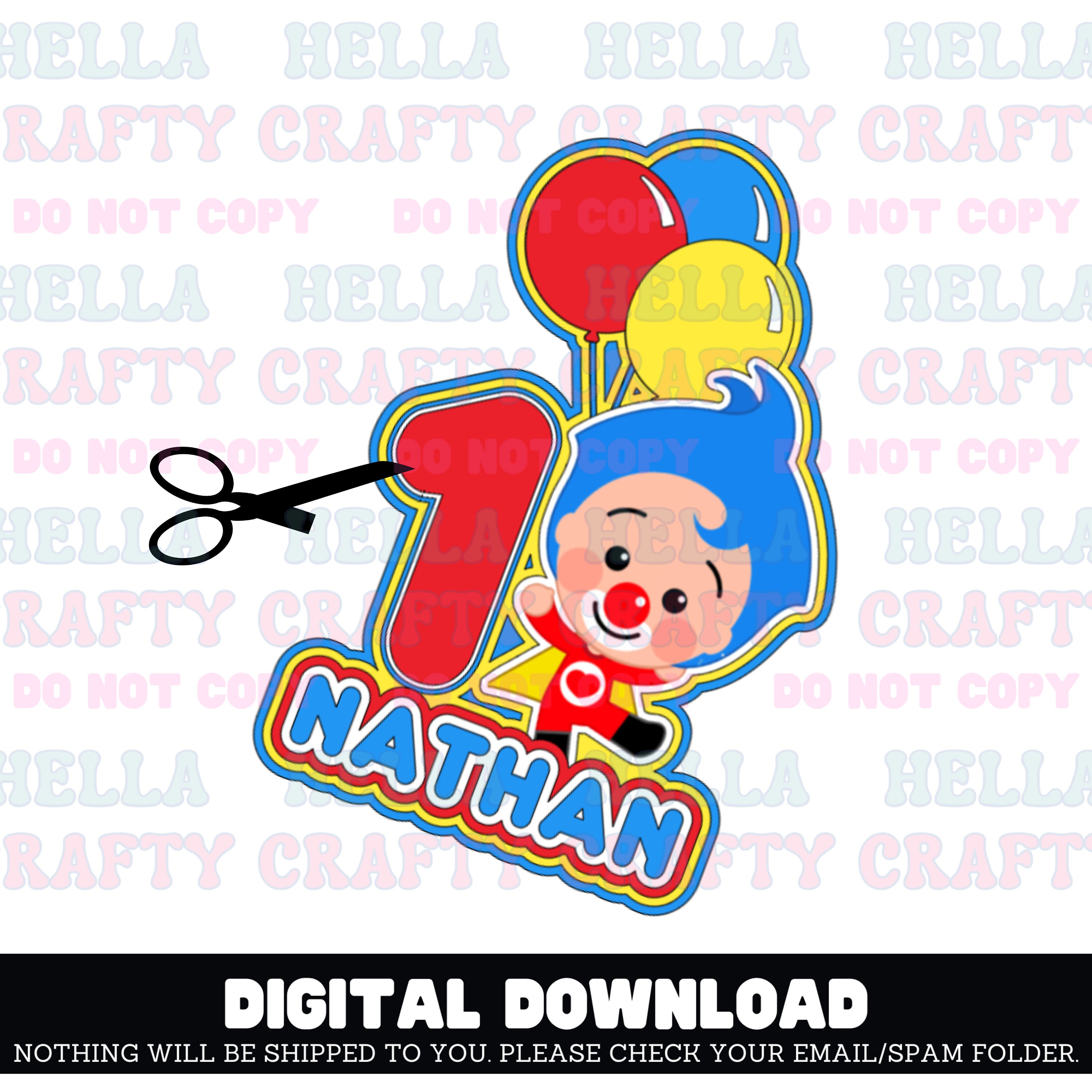 Payaso Plim Plim Cake topper Plim Plim birthday Cumpleaños - Etsy 日本