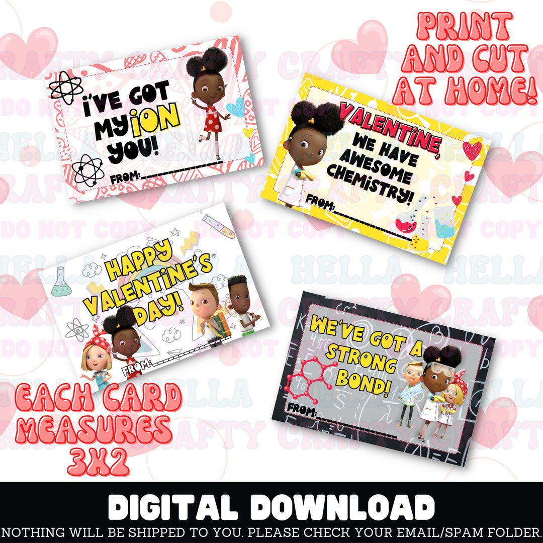 DIGITAL Ada Twist Scientist Valentine Cards, Ada Scientist Birthday ...