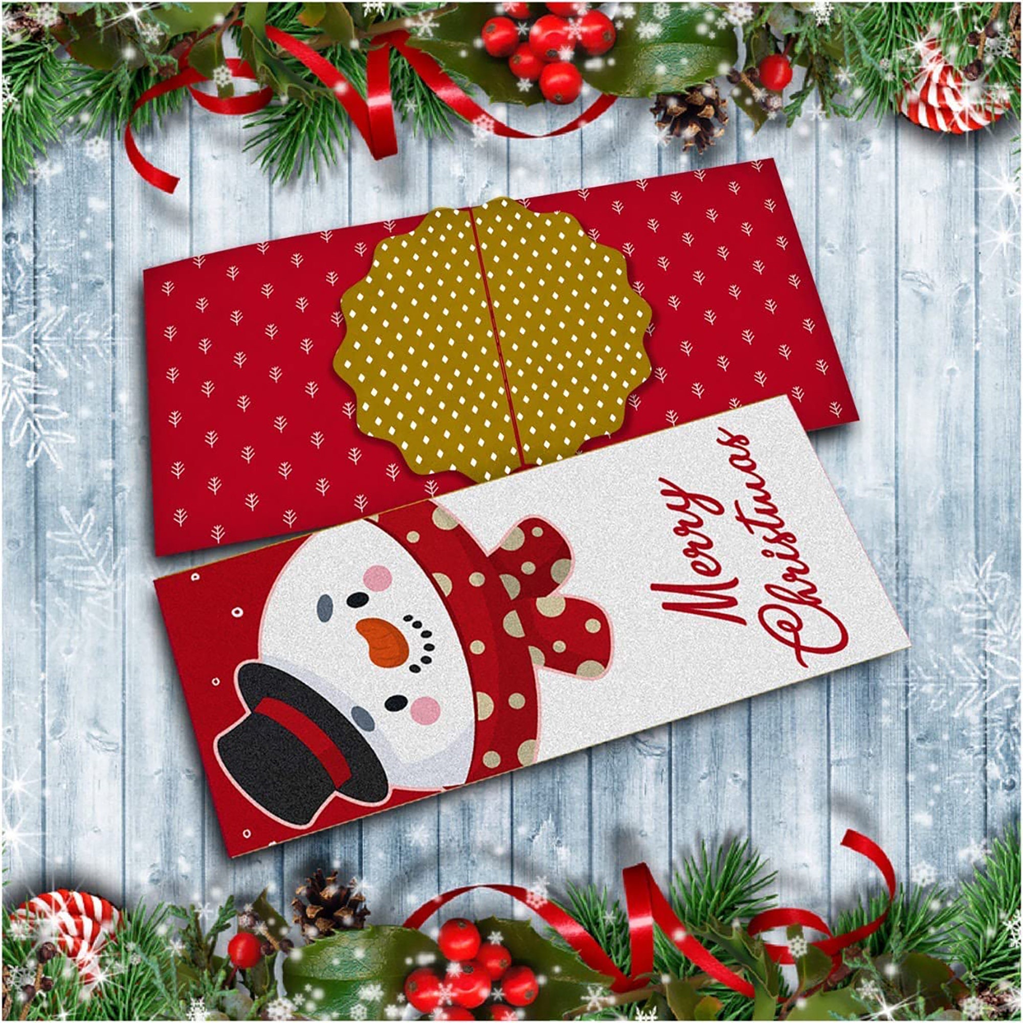 Christmas Money Wallets for Cash Gifts 4/12/24 Pcs Christmas Gift Cards ...
