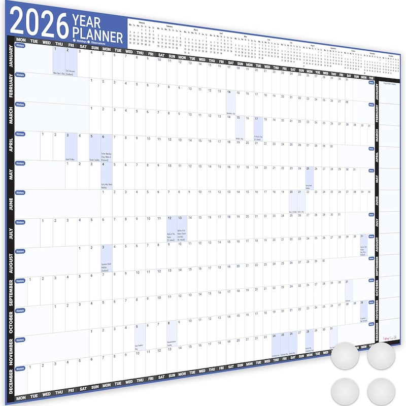 2026 Laminated Calendar - Etsy UK