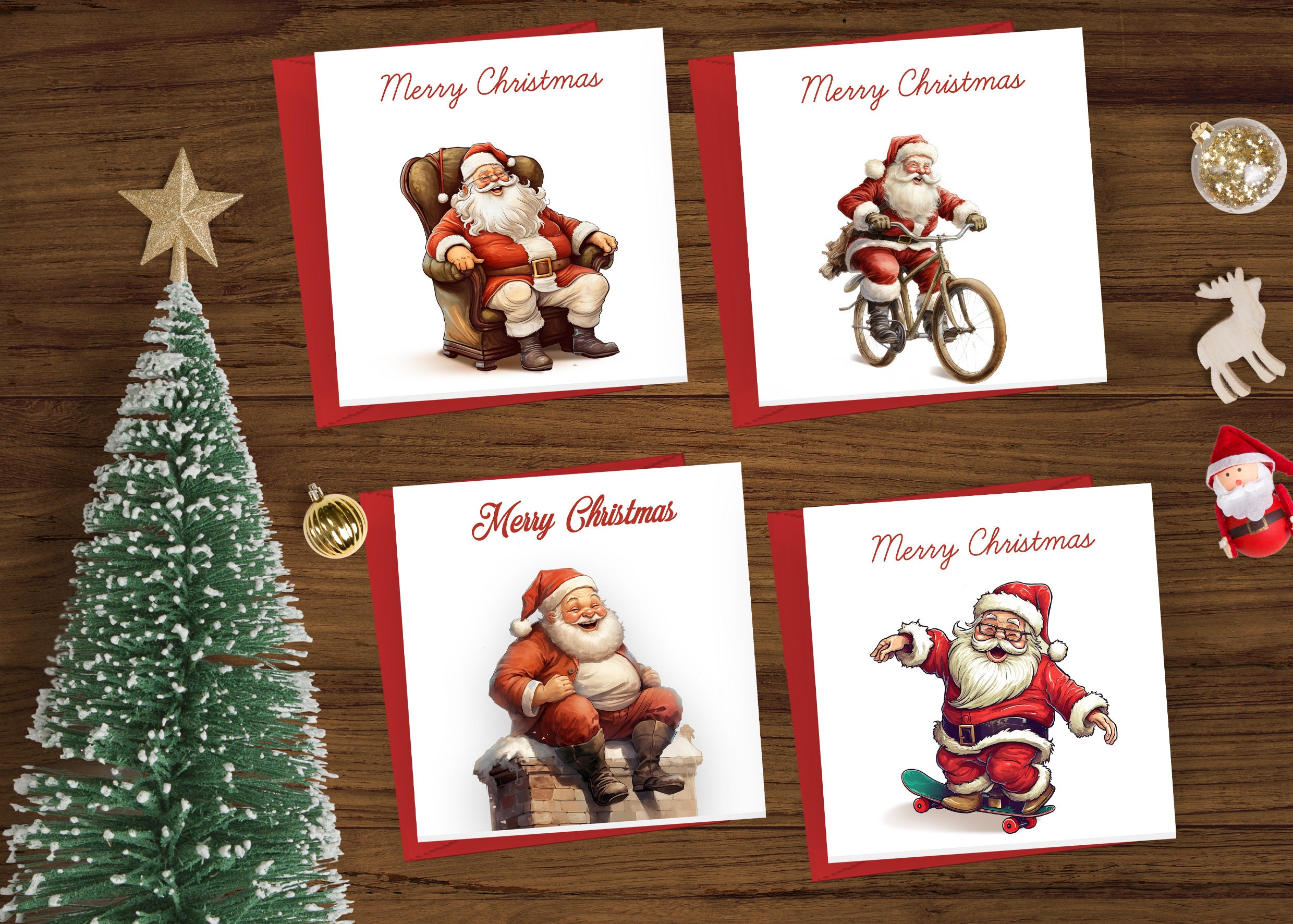Giftinghouse Christmas Cards Pack of 12/24/48 Multipack Xmas Funny ...
