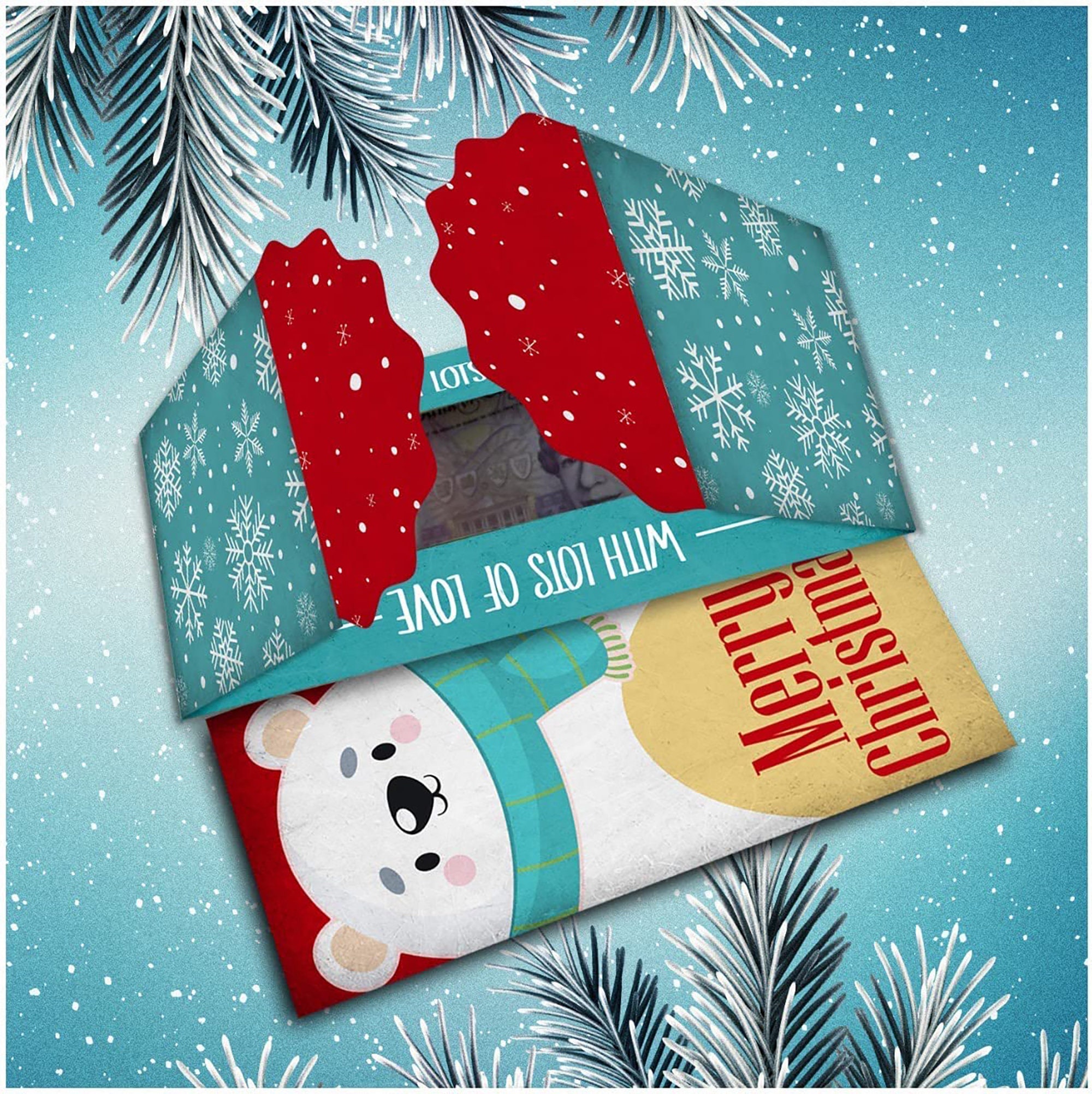 Christmas Money Wallets for Cash Gifts 4/12/24 Pcs Christmas Gift Cards ...