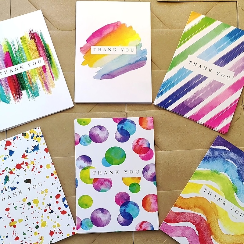 Bulk Set Thank You Cards - Etsy UK