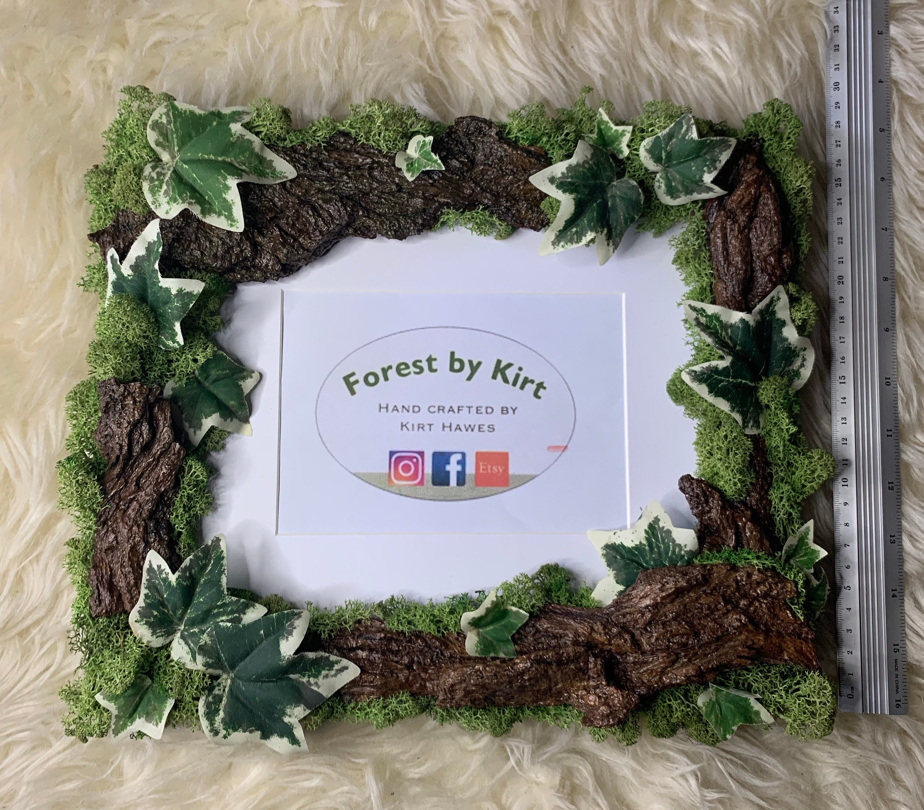 Handmade Green Woodland Photo Frame medium Listing - Etsy