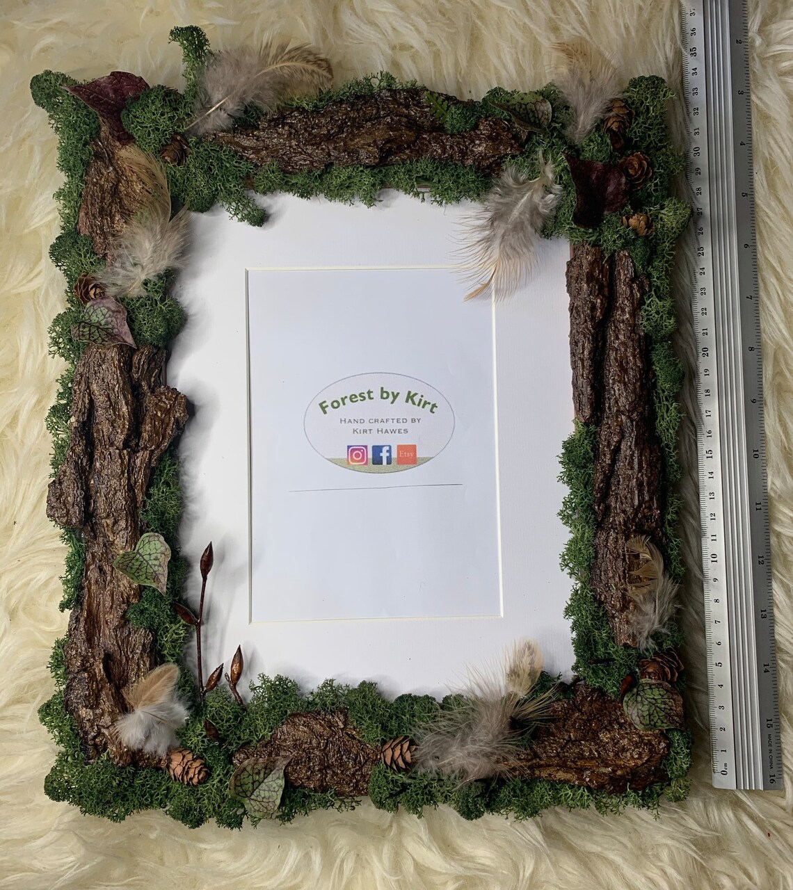 Custome Large Frame Request Handmade Green Woodland Photo Frame - Etsy