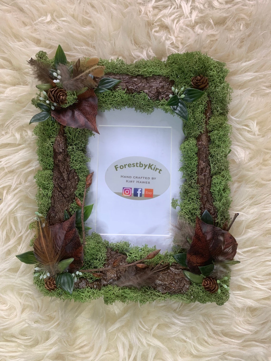 Handmade Green Woodland Photo Frame (medium) - Etsy