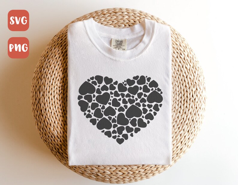 Herz aus Herzen Digitale SVG und PNG Datei für T-Shirts, Tassen oder Plotter - Etsy.de
