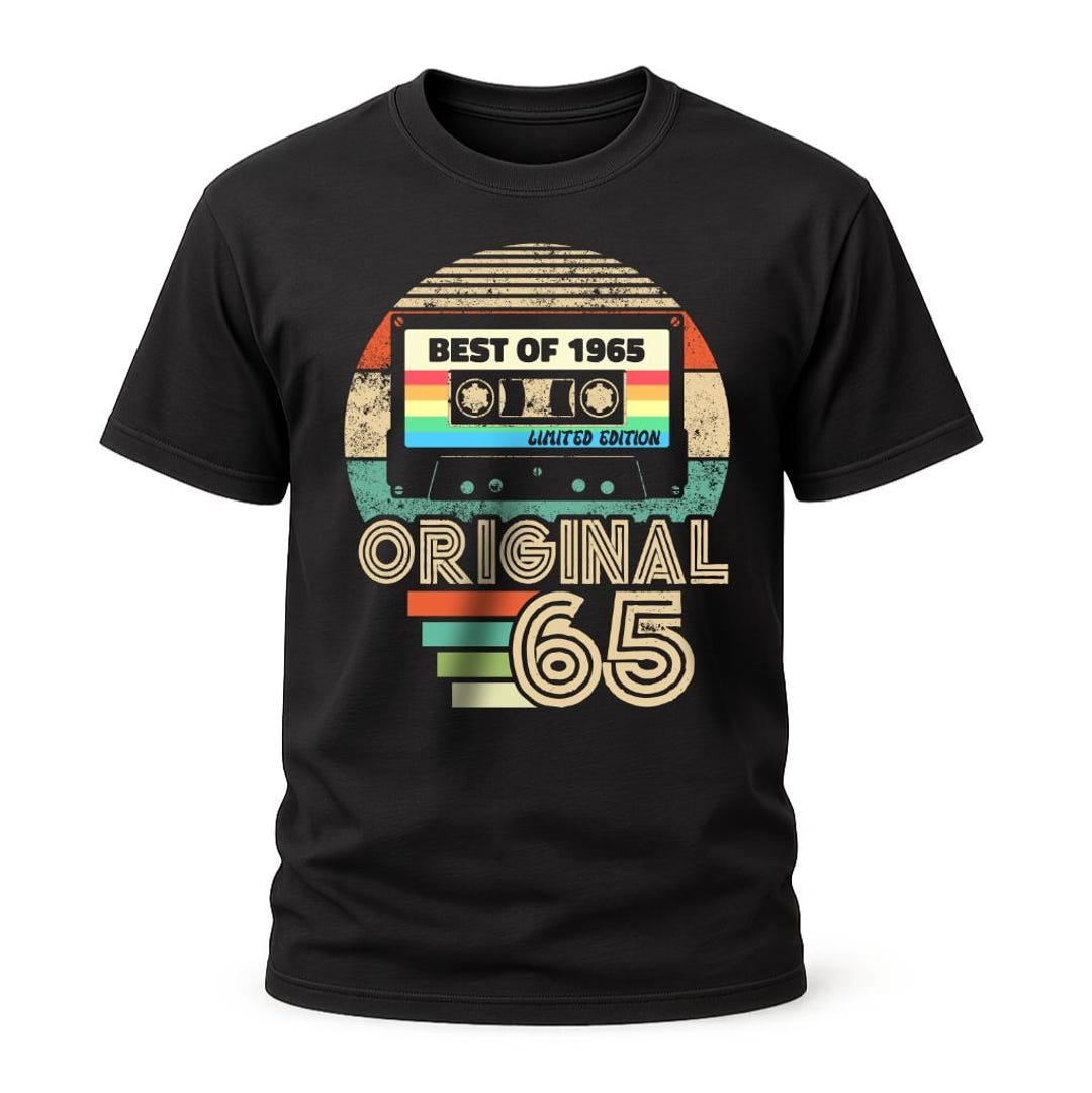 60th Birthday - Born in 1965 Retro Cassette Best of Gift T-shirt - Etsy