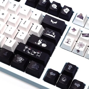108pcs Halloween Skull Theme Keycaps Set, Horror Skeleton Keycap, PBT ...