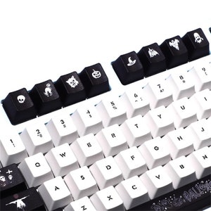 108pcs Halloween Skull Theme Keycaps Set, Horror Skeleton Keycap, PBT ...