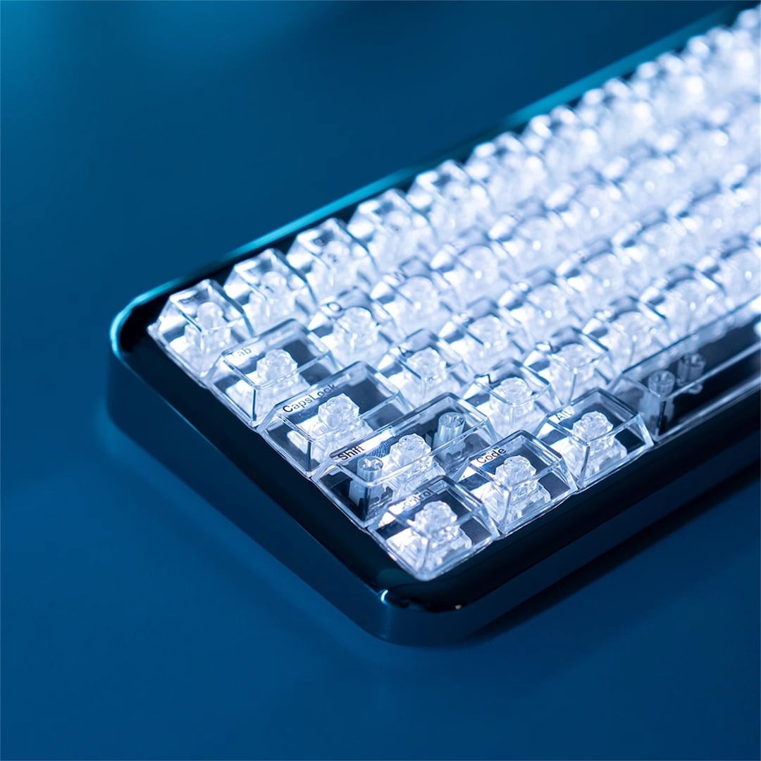 125PCS Clear Ice Block Keycaps, Transparent Minimalist Keycap, PC Keycap, Cherry Keycap ...