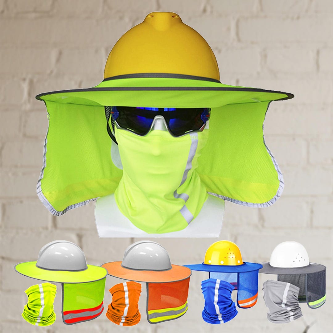 Reflective Hard Hat Neck Shade – Full Brim Cooling Mesh Sun Shield With ...