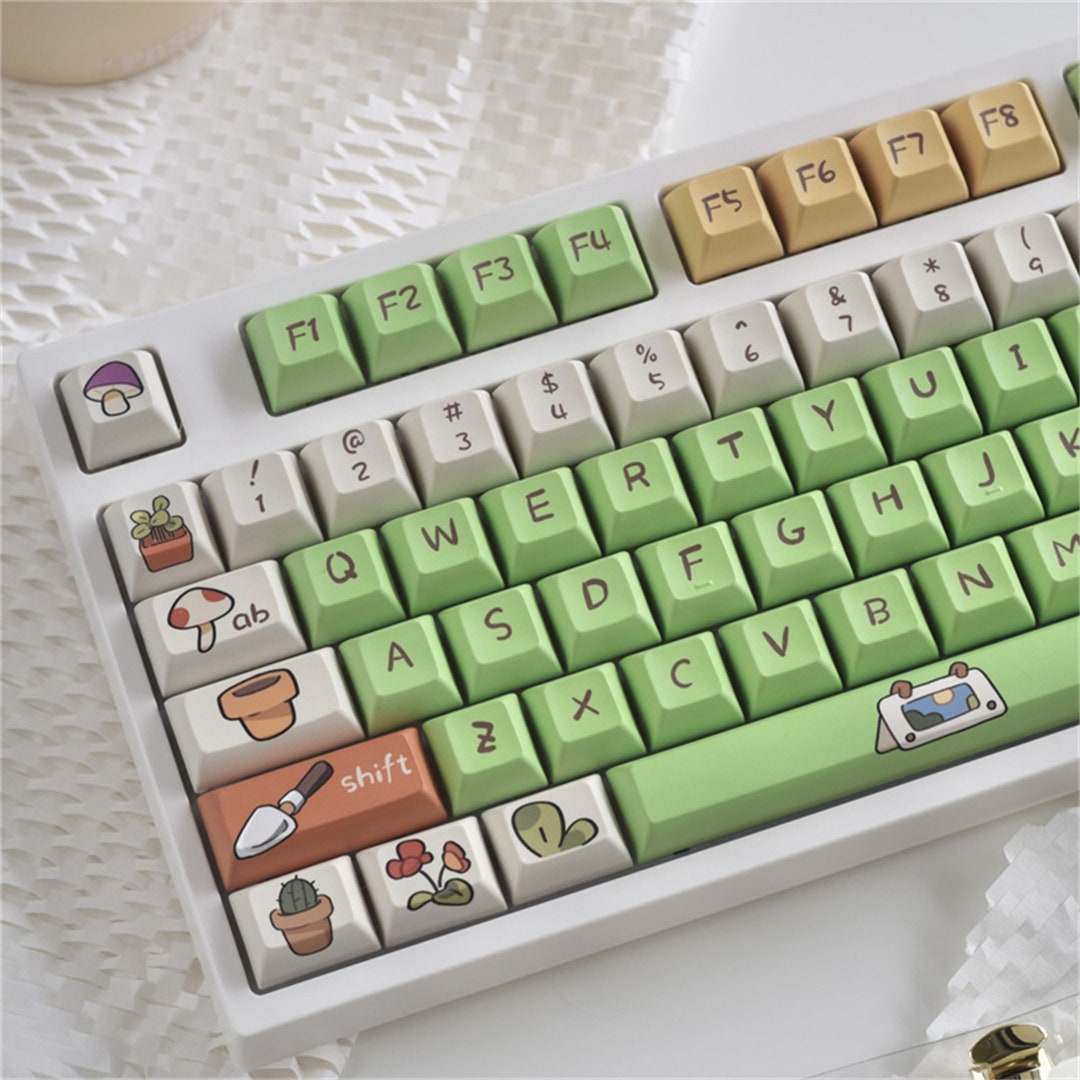 140pcs Spring Garden Theme Keycap Set Green Plant Keycap - Etsy