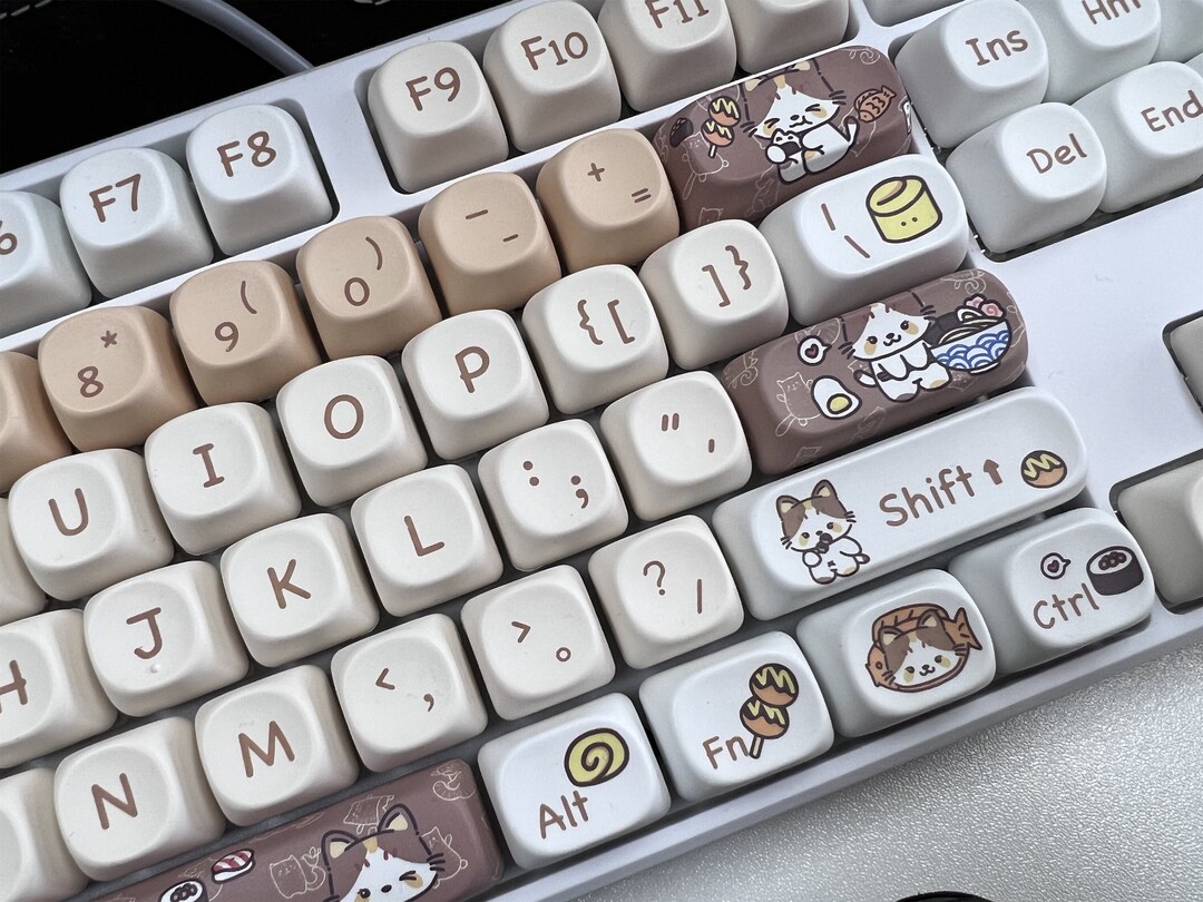 108key Cute Cartoon Wired Mechanical Keyboard RGB Lighting Keycap,moa ...