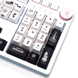 108pcs Halloween Skull Theme Keycaps Set, Horror Skeleton Keycap, PBT ...
