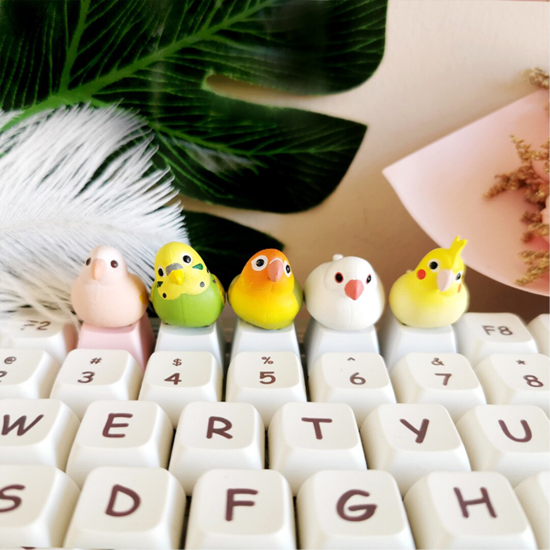 Parrot Single Key Cap,handmade Single Key Cap Not Set,cartoon Birds ESC ...