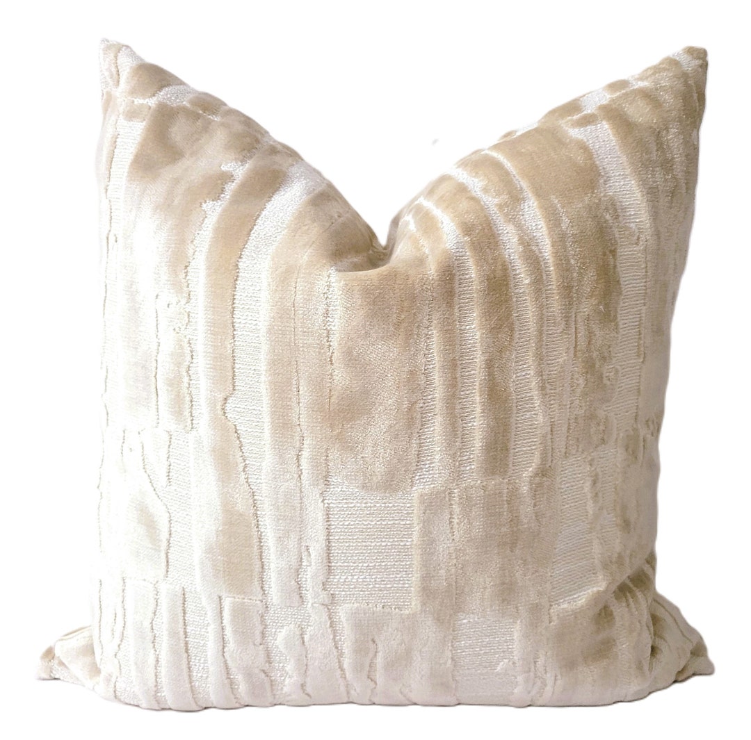 Cream Ivory Cut Velvet Pillow Cover - Etsy