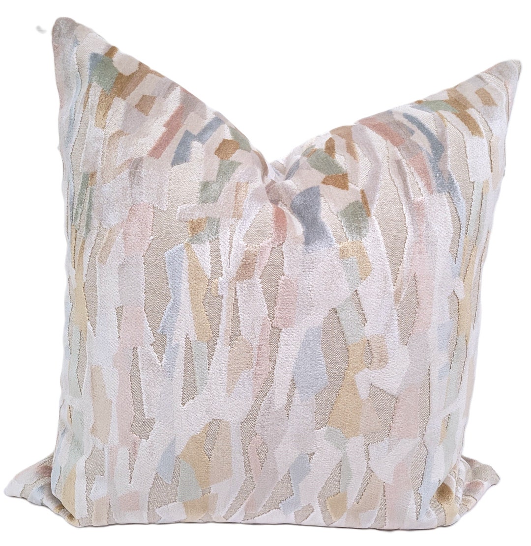 Beige/pastels Velvet Pillow Cover - Etsy