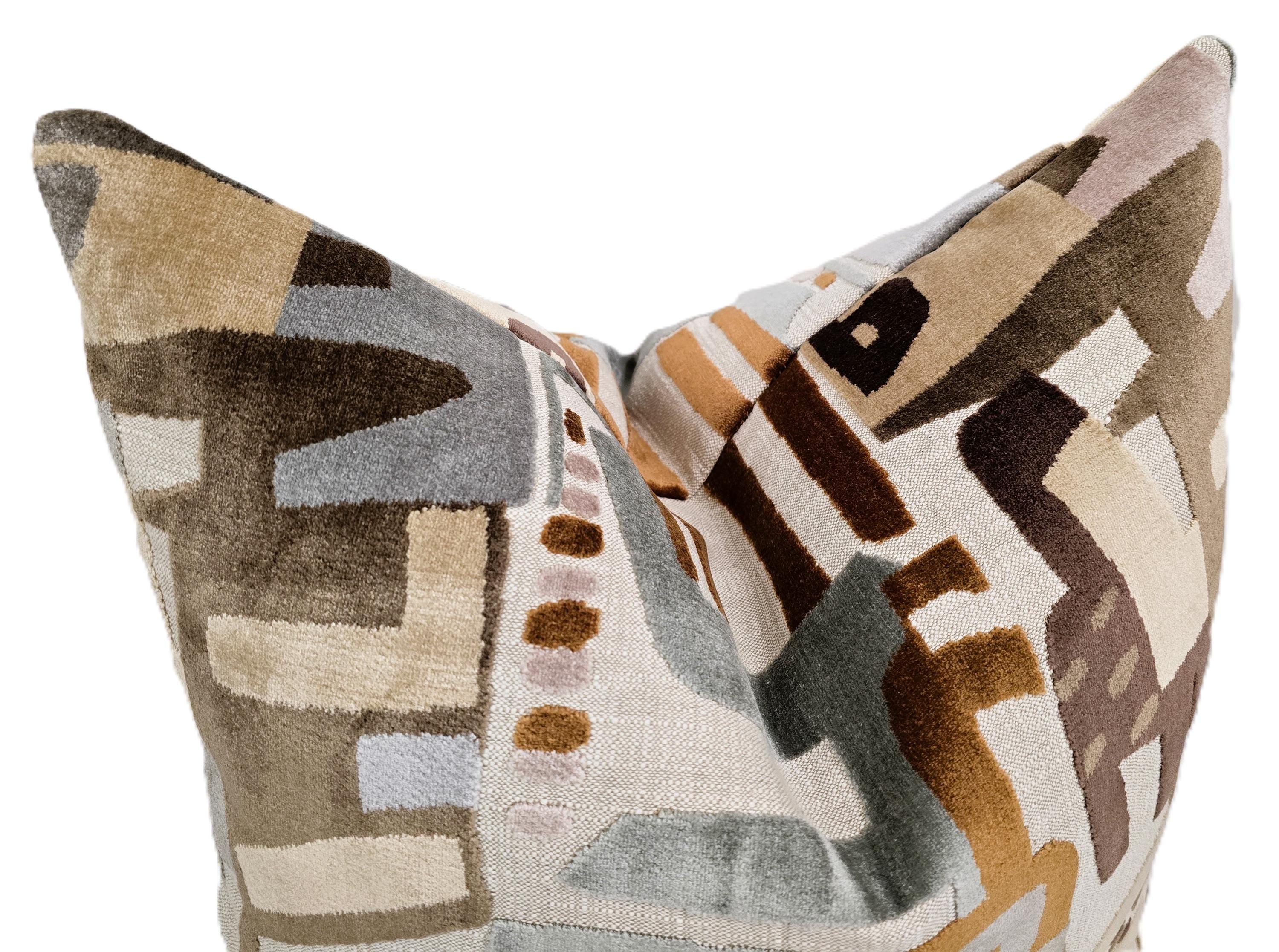 Earth Tones Safari Print Velvet Pillow Cover - Etsy