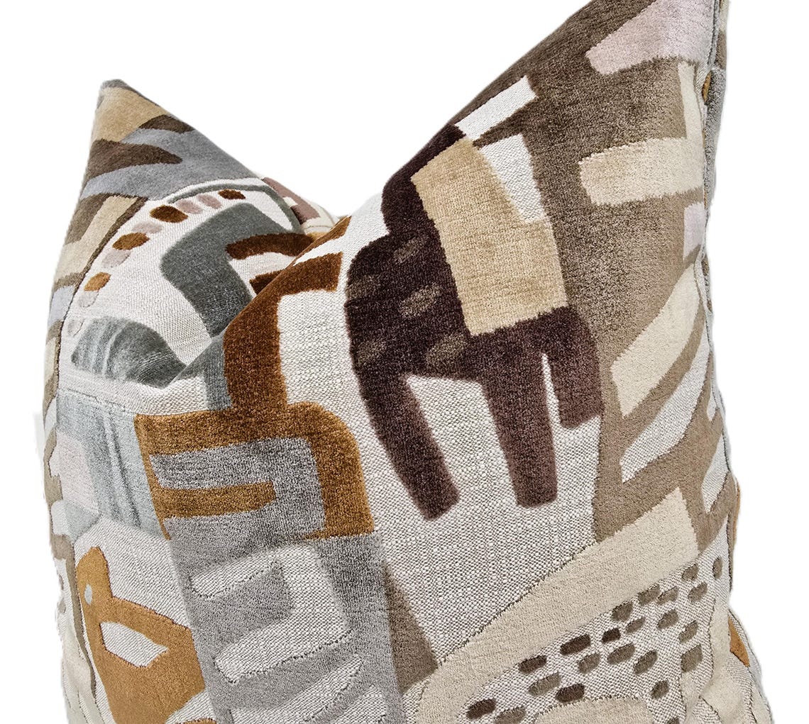 Earth Tones Safari Print Velvet Pillow Cover - Etsy