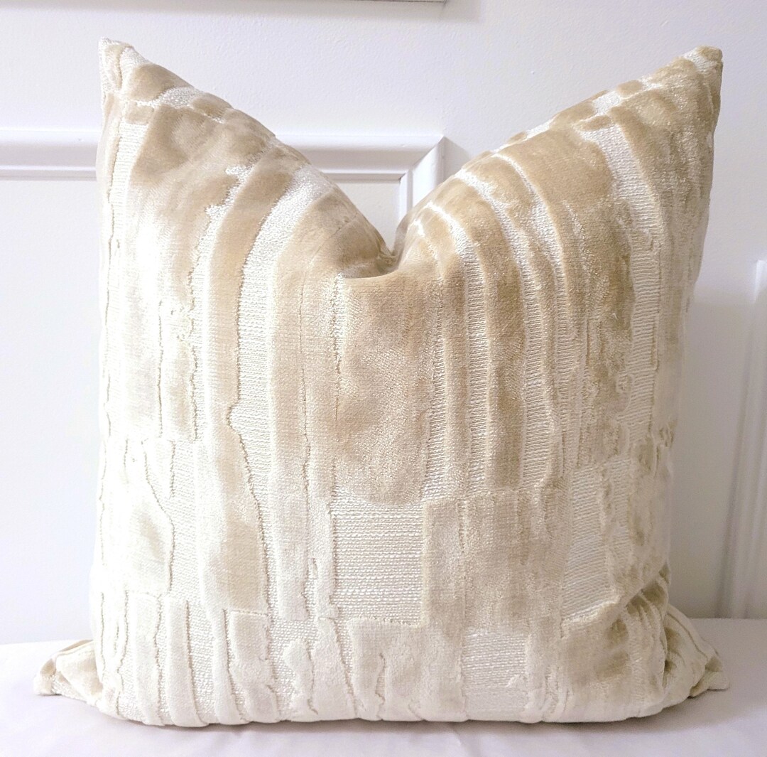 Cream /ivory Cut Velvet Pillow Cover - Etsy