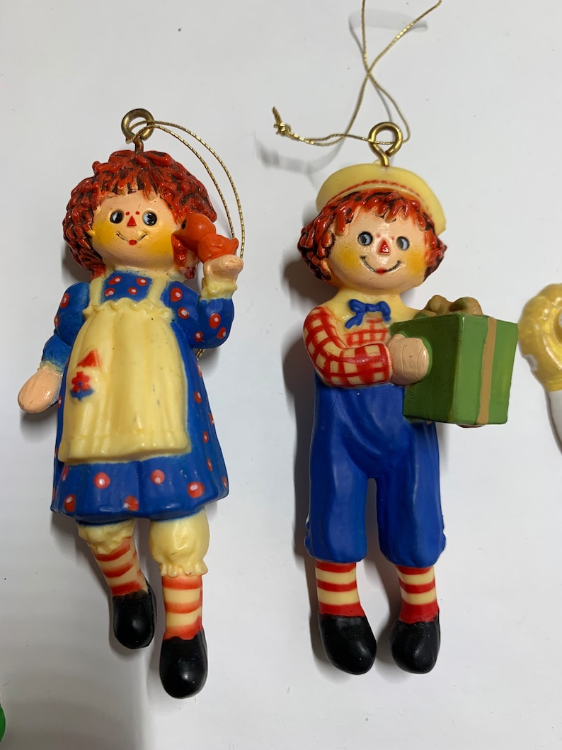 1975 Raggedy Ann and Raggedy Andy Hallmark Ornaments - Etsy