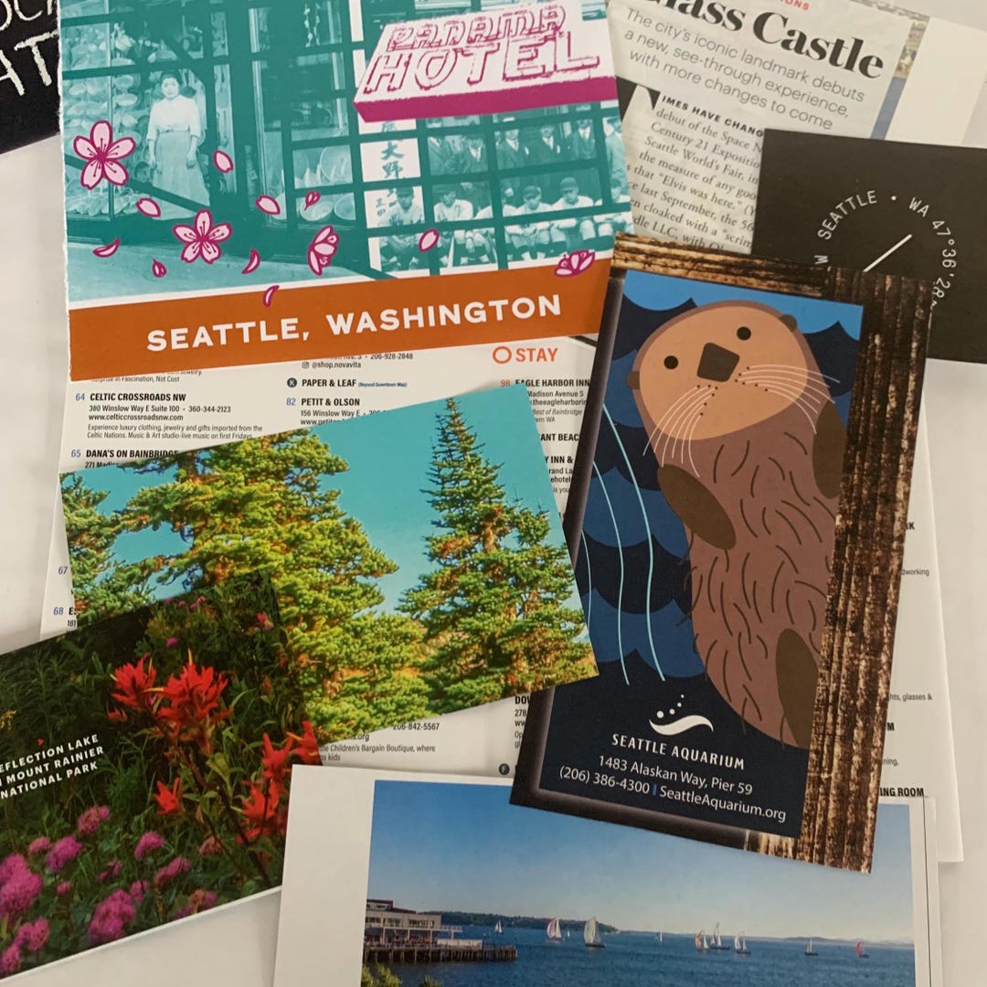 PNW Seattle Washington Ephemera Pack – Seattle Scrapbook Travel Junk ...