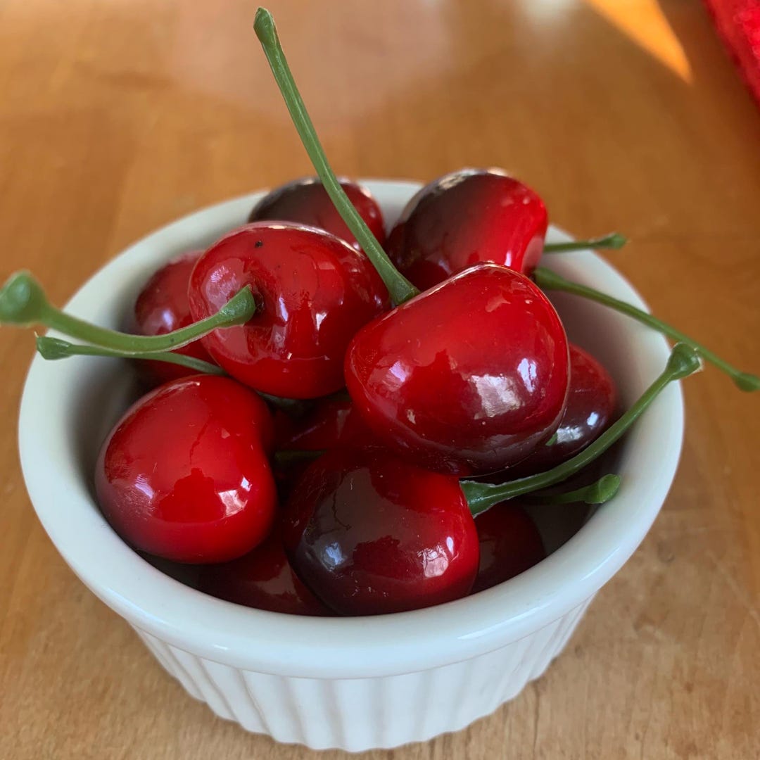 10-piece Realistic Faux Red Cherries – Simulation Fruit Decoration ...