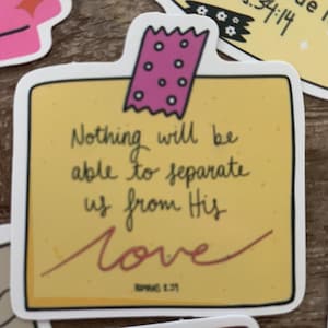 Cute Christian Memo Style Bible Verse Stickers 50 Inspirational Faith ...