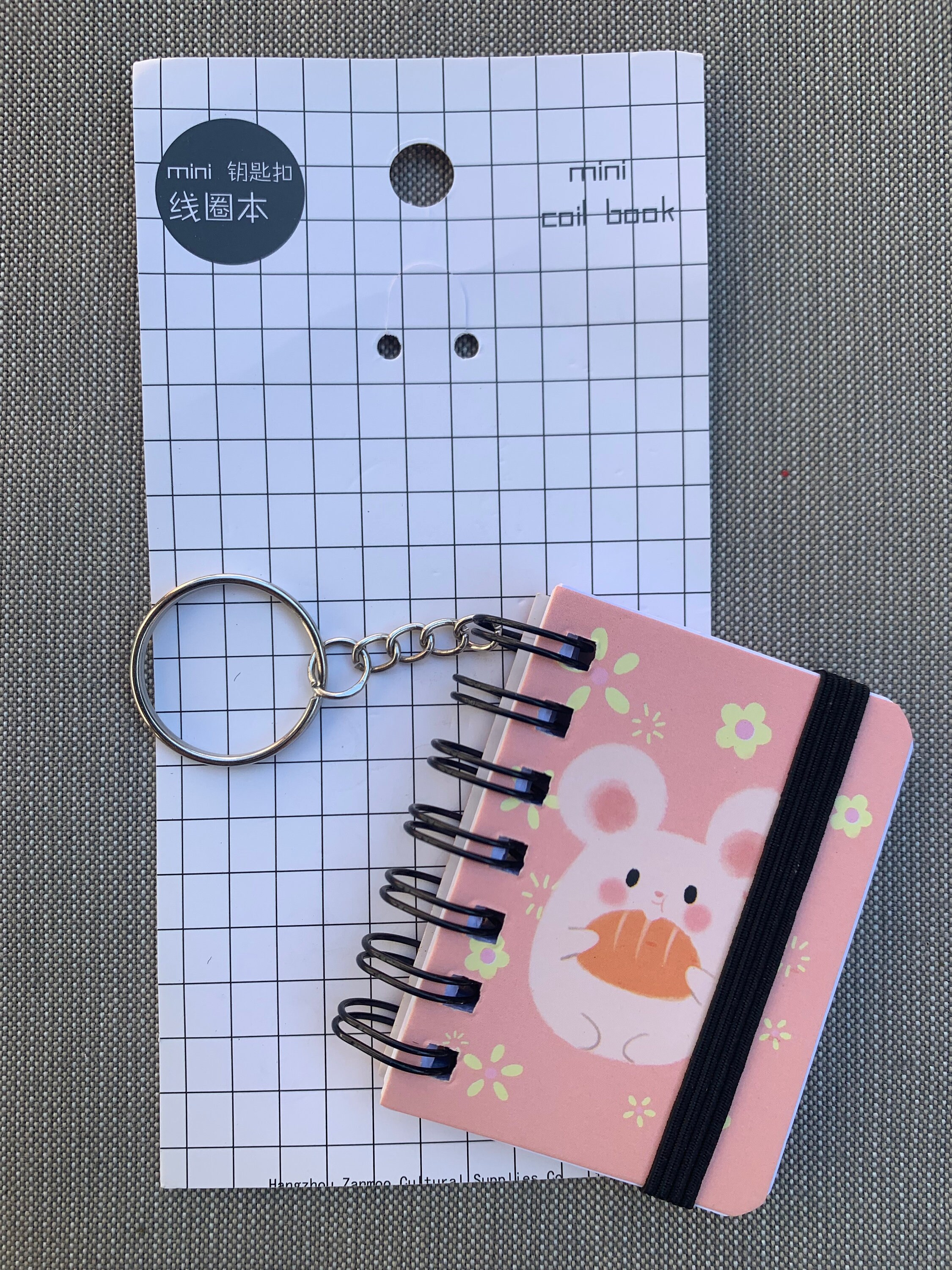 Mini Mouse Notebook Keychain, Tiny Spiral Journal, Peach or Green ...