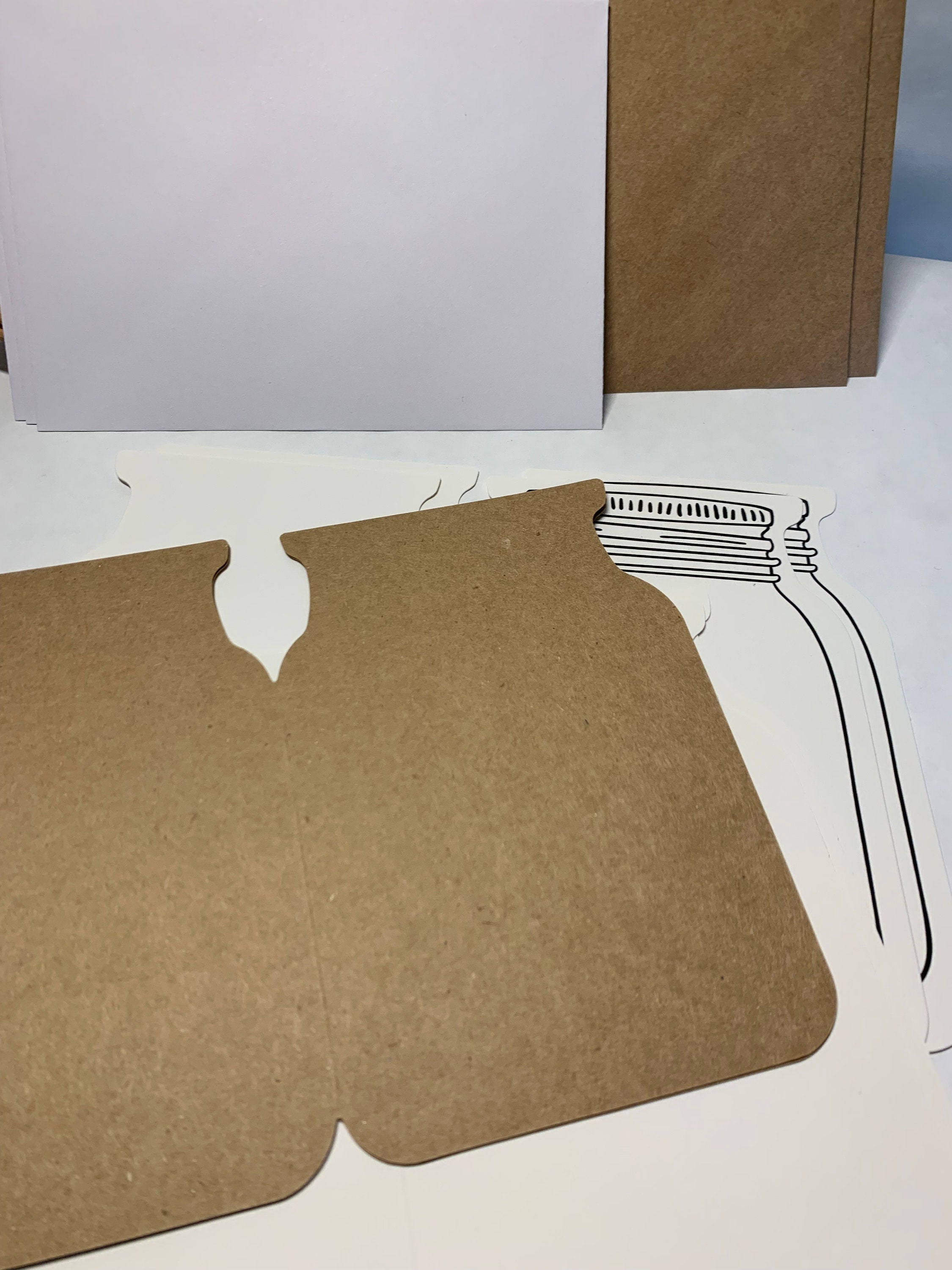 Mason Jar Cards With Bakery String and Rainbow Heart Stickers 6-pack ...