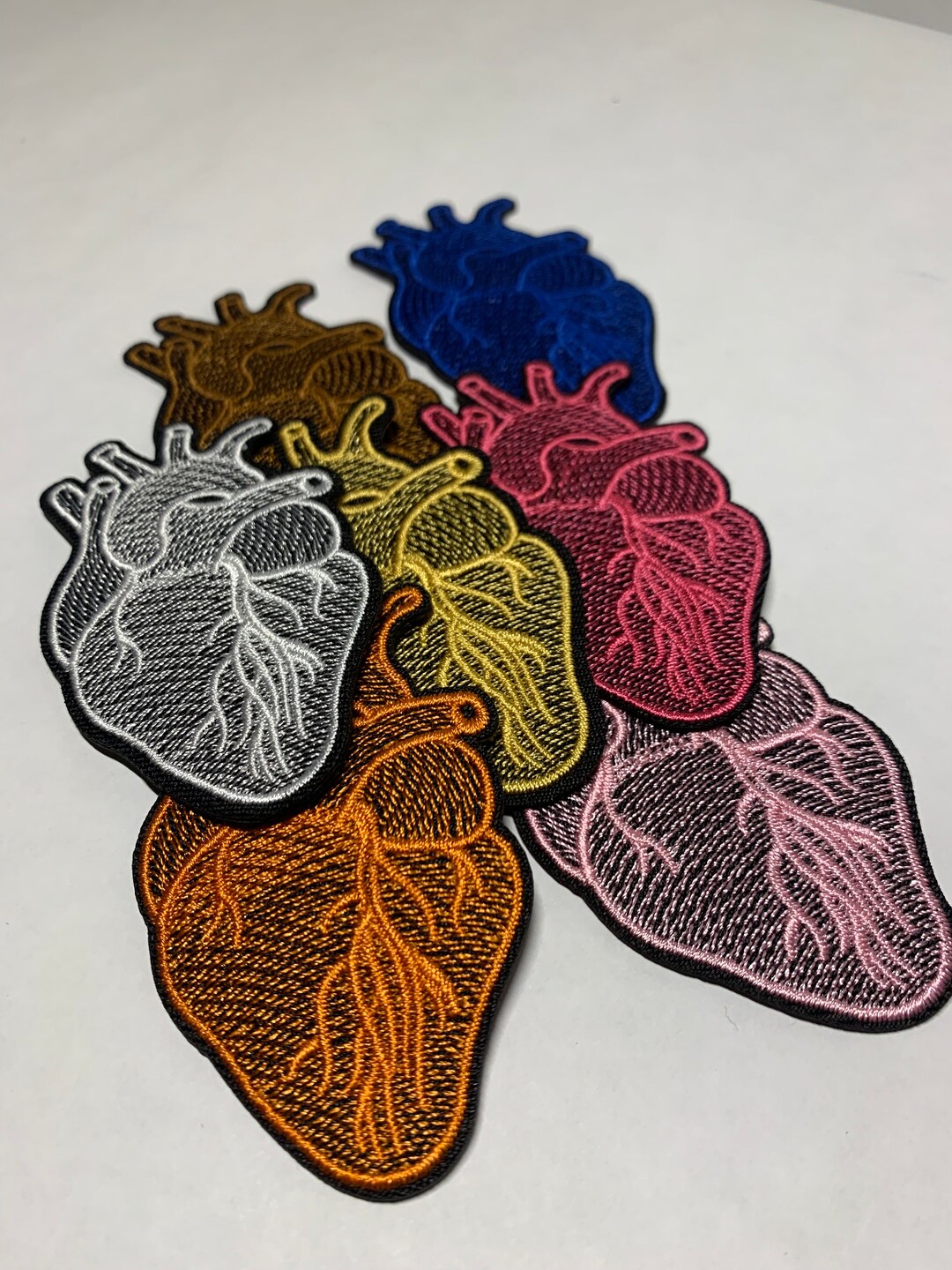 Anatomical Heart Embroidered Patch, Iron-on Applique, Customize Your Clothes, Shoes, Bags, Hat ...