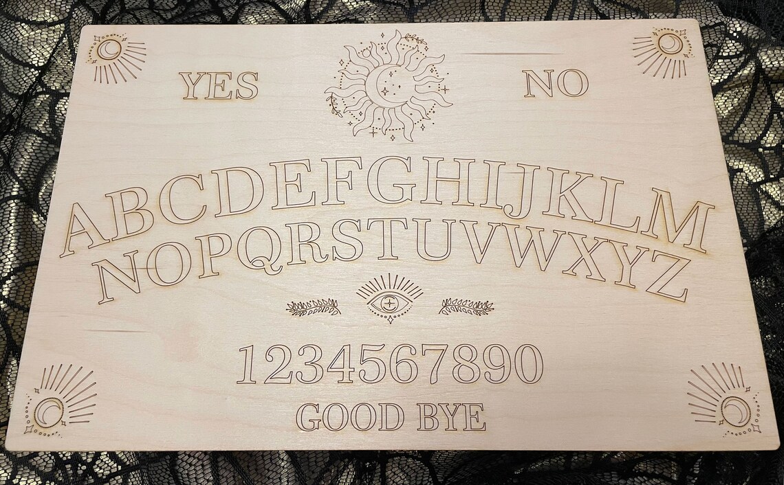 Customizable Wood Ouija Board and Planchette Set DIY Art Project ...