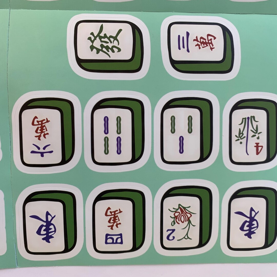 Mahjong Sticker Pack – 60 Cute Mahjong Tile Stickers | Asian Game ...