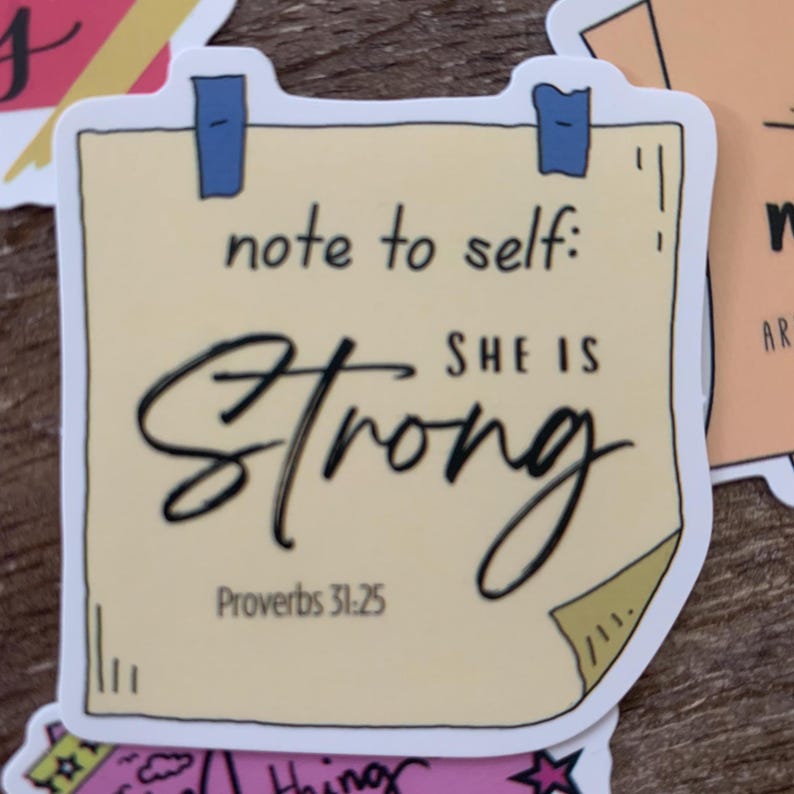 Cute Christian Memo Style Bible Verse Stickers 50 Inspirational Faith ...