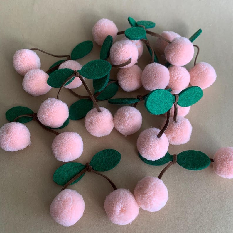 Pom Pom Cherry Embellishments Craft Supplies Decorative Accents for ...
