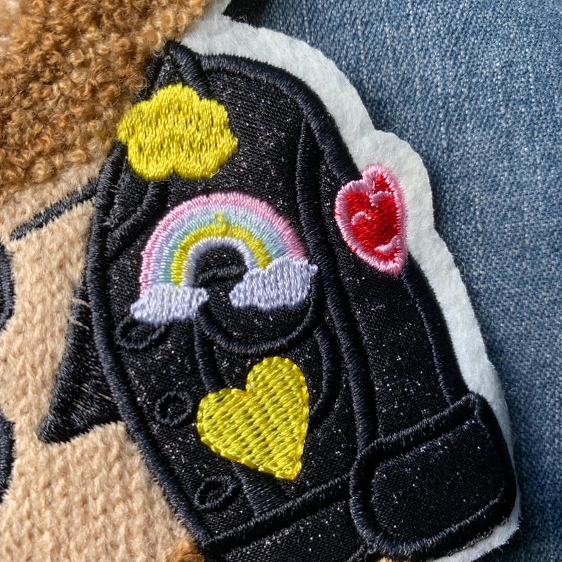 Preppy Teddy Bear Applique Plush Brown Fashion Bear Patch Easy Sew-on ...