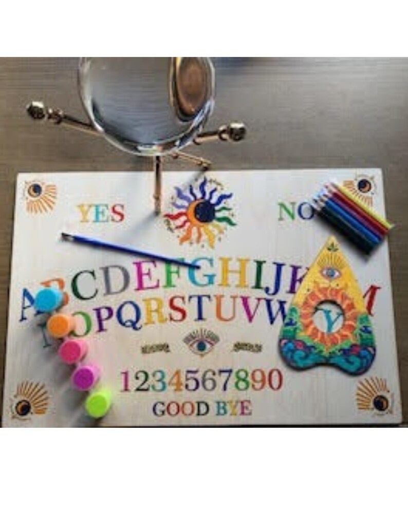 Customizable Wood Ouija Board and Planchette Set DIY Art Project ...