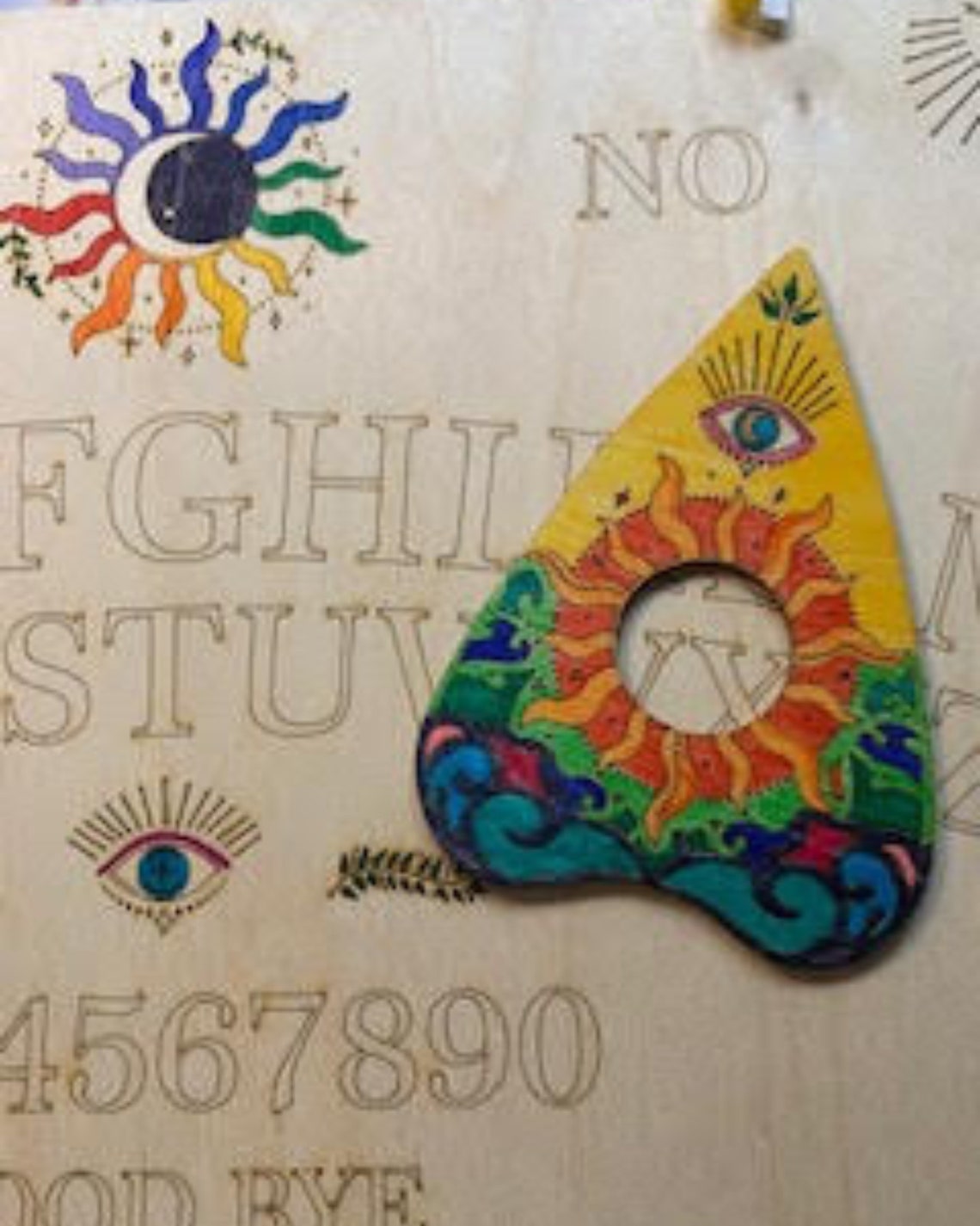 Customizable Wood Ouija Board and Planchette Set DIY Art Project ...