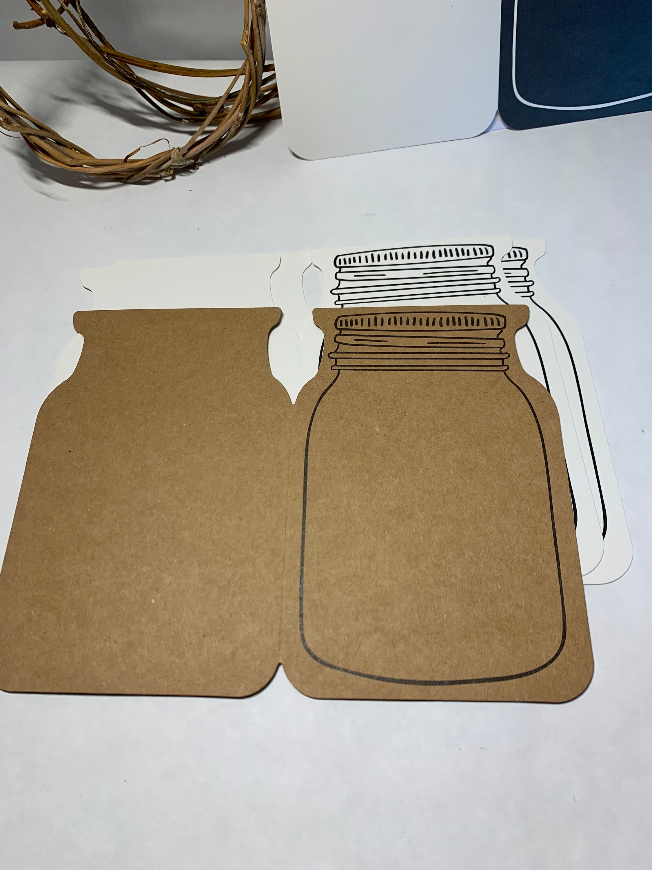 Mason Jar Cards With Bakery String and Rainbow Heart Stickers 6-pack ...