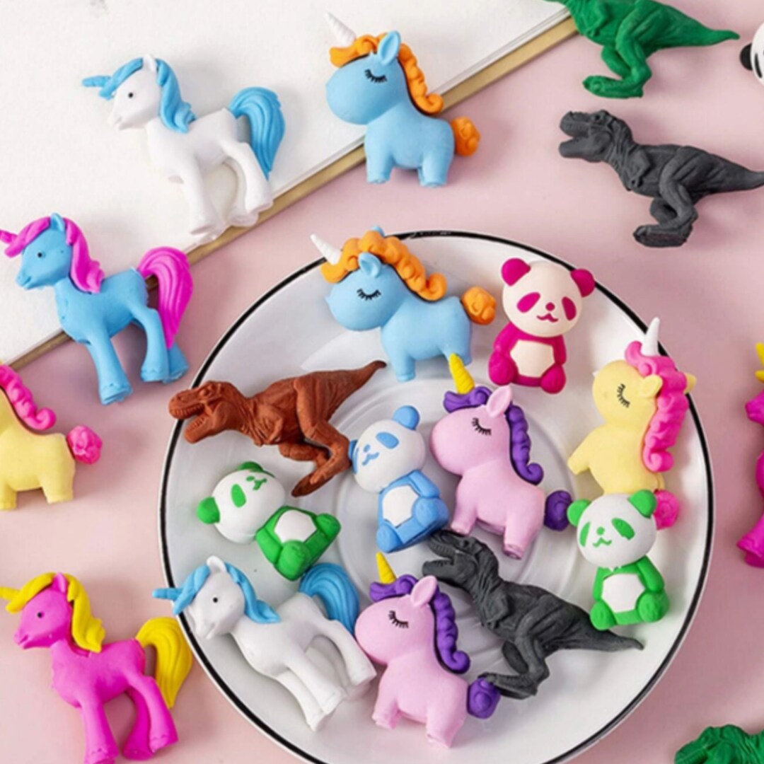 10 Pack Cute Unicorn Puzzle Erasers for Birthday Party Favors ...