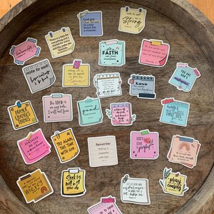Cute Christian Memo Style Bible Verse Stickers 50 Inspirational Faith ...